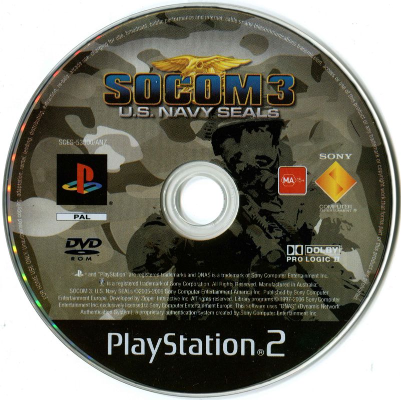 SOCOM 3: U.S. Navy SEALs cover or packaging material - MobyGames