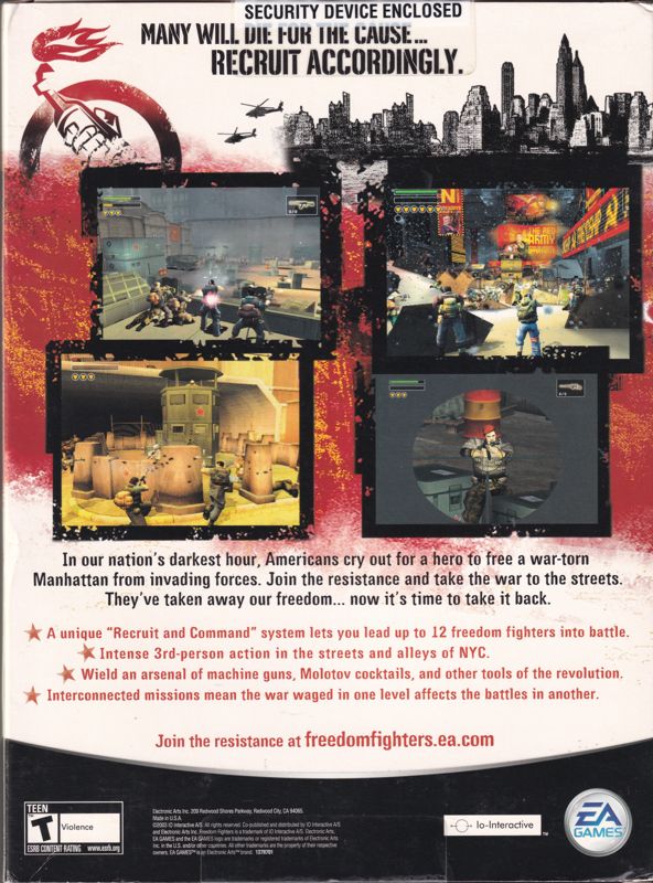 Freedom Fighters cover or packaging material - MobyGames