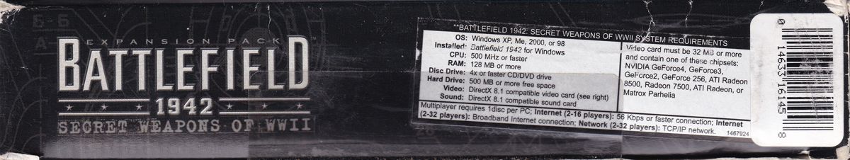 Battlefield 1942: Secret Weapons of WWII cover or packaging material ...