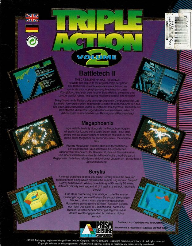 Triple Action: Volume 2 cover or packaging material - MobyGames