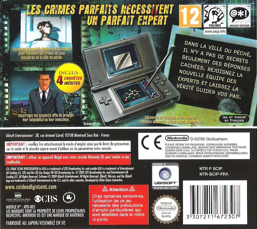 CSI: Crime Scene Investigation - Deadly Intent: The Hidden Cases cover ...