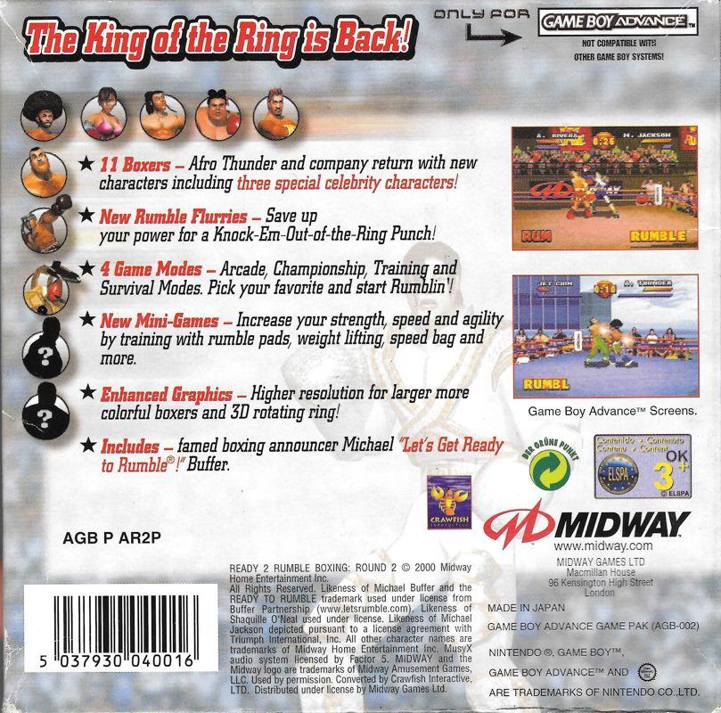 Ready 2 Rumble Boxing: Round 2 cover or packaging material - MobyGames