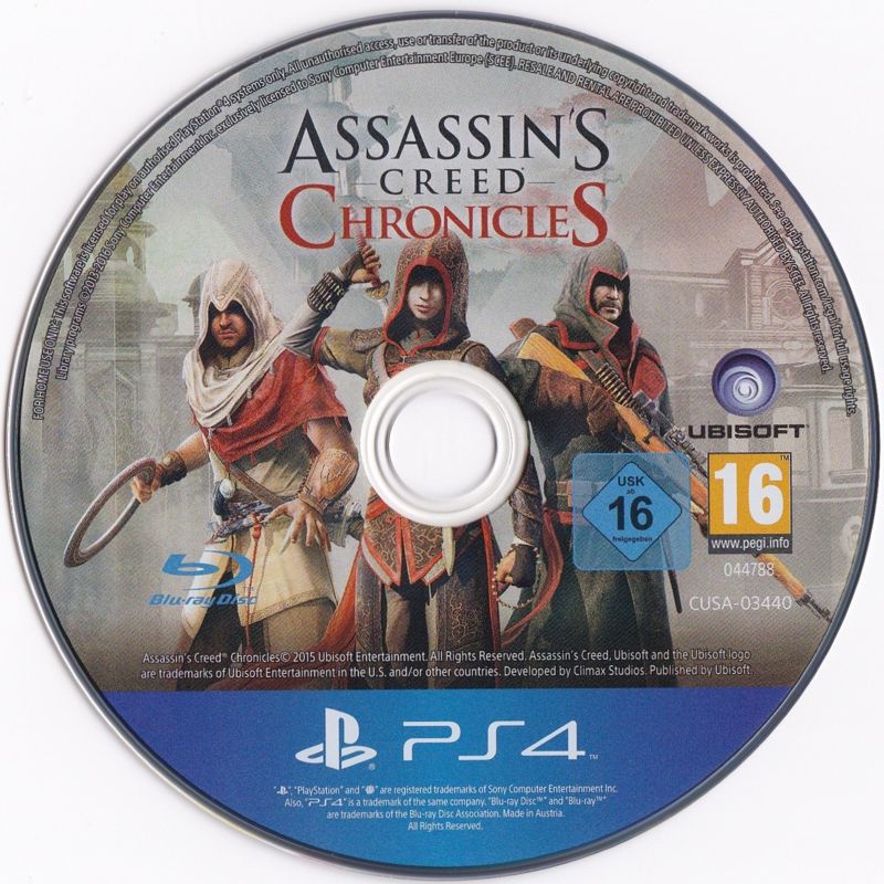 Assassin's Creed Chronicles cover or packaging material - MobyGames