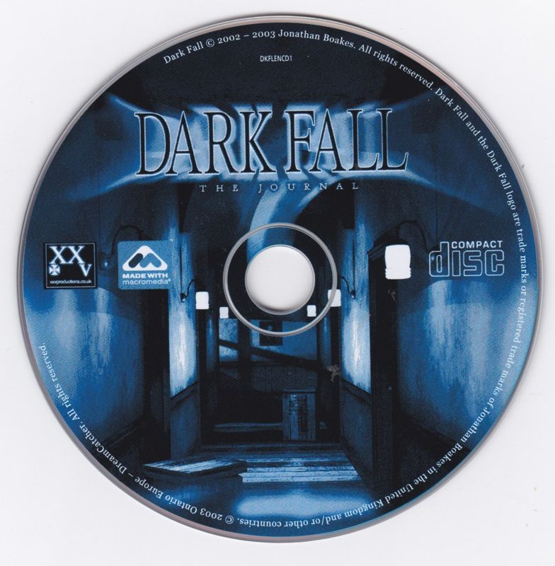 Dark Fall: The Journal cover or packaging material - MobyGames