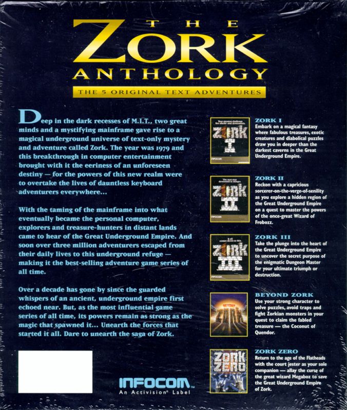The Zork Legacy Collection cover or packaging material - MobyGames