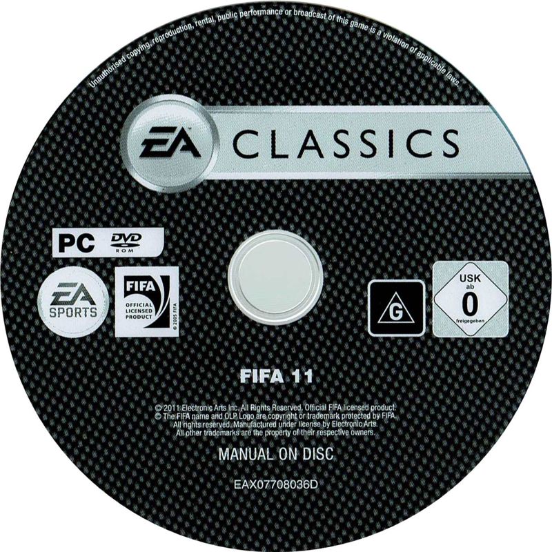 FIFA Soccer 11 cover or packaging material - MobyGames