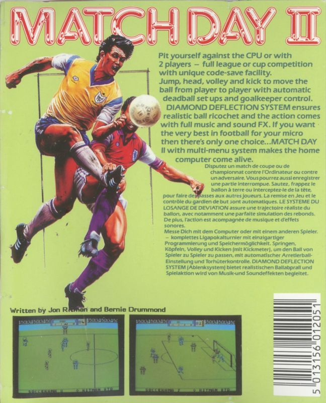 Match Day II cover or packaging material - MobyGames
