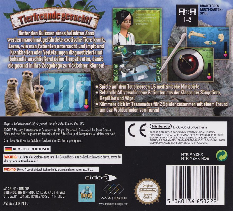 Zoo Hospital cover or packaging material - MobyGames