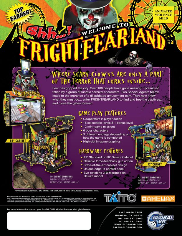 Shh...! Welcome to Frightfearland (2011) - MobyGames