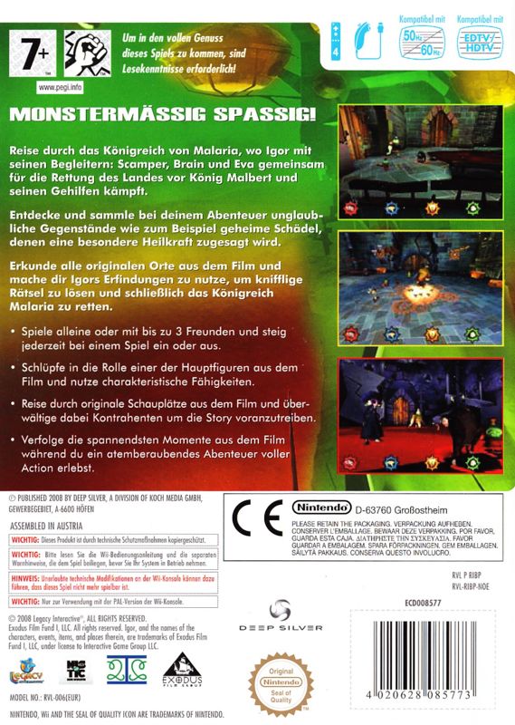 Igor: The Game cover or packaging material - MobyGames