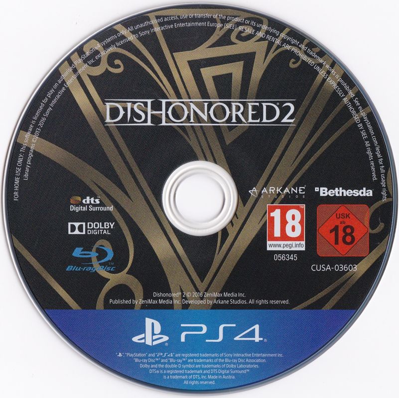Dishonored 2 cover or packaging material - MobyGames