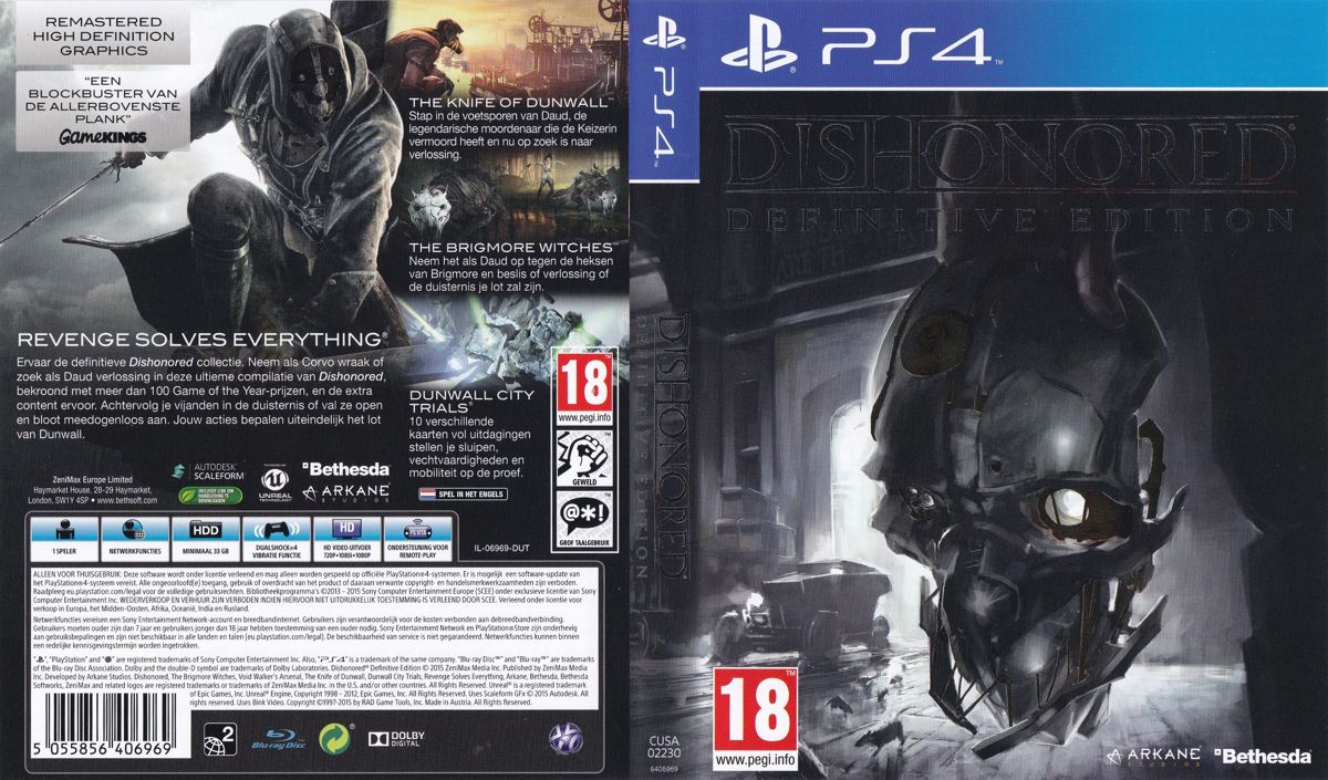 Dishonored: Game of the Year Edition cover or packaging material ...