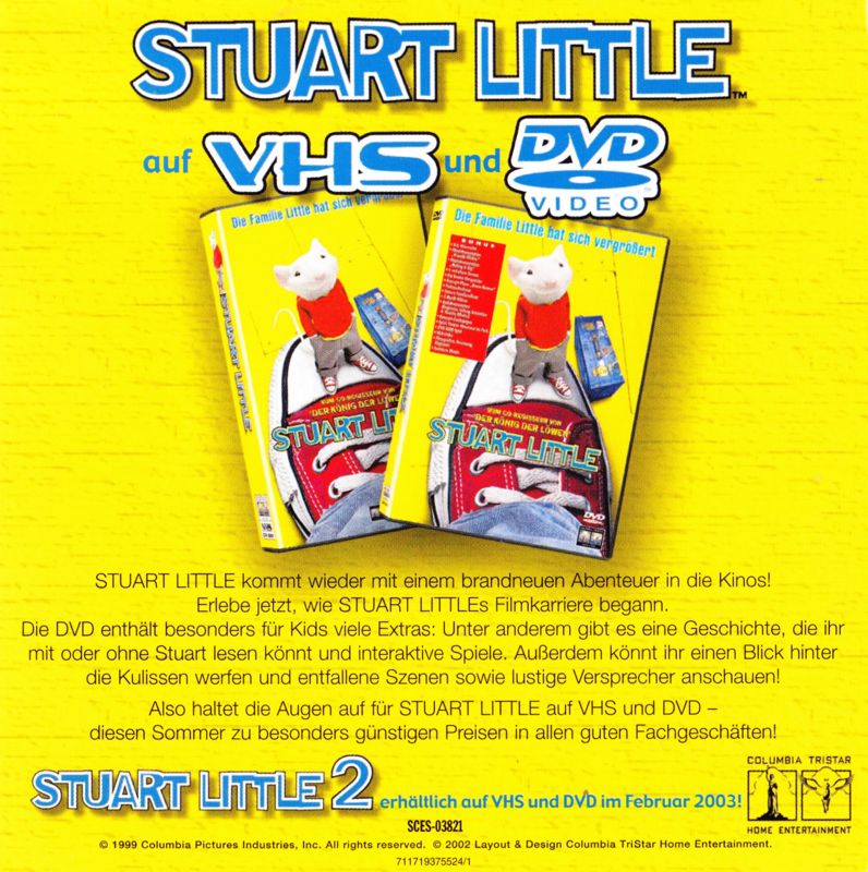 Stuart Little 2 cover or packaging material - MobyGames