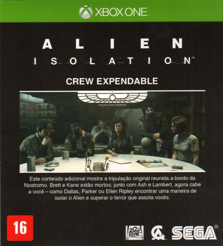 Alien: Isolation - Nostromo Edition cover or packaging material - MobyGames