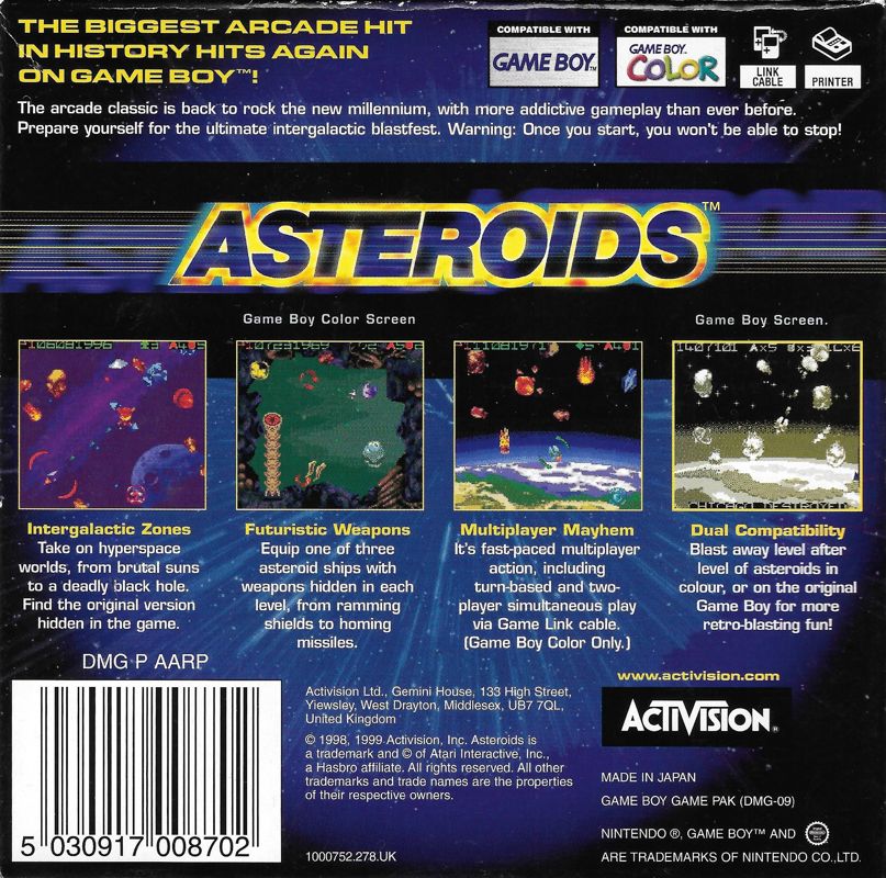 Asteroids cover or packaging material - MobyGames