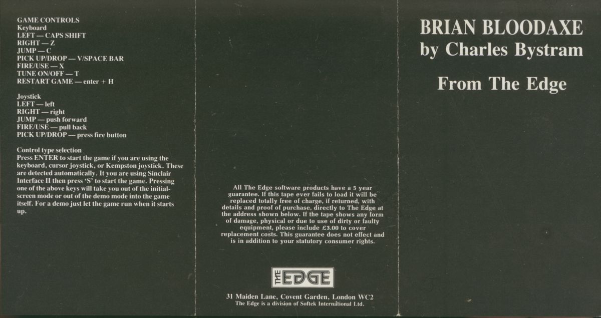 Brian Bloodaxe cover or packaging material - MobyGames