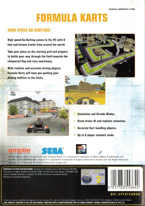 Formula Karts cover or packaging material - MobyGames