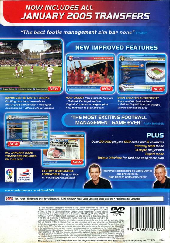 LMA Manager 2005 cover or packaging material - MobyGames