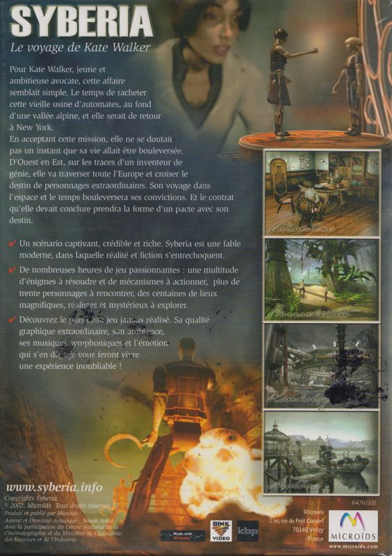 Syberia cover or packaging material - MobyGames