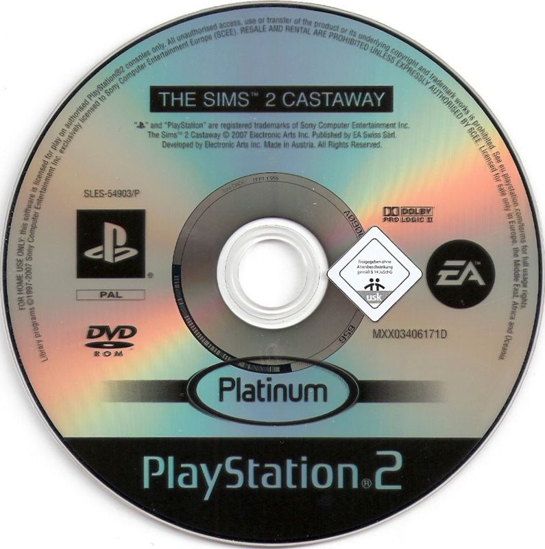 The Sims 2: Castaway cover or packaging material - MobyGames