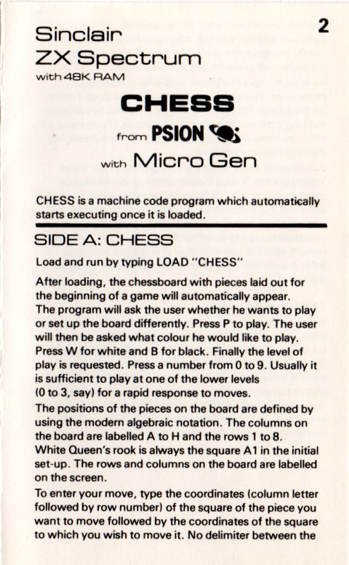 Chess cover or packaging material - MobyGames