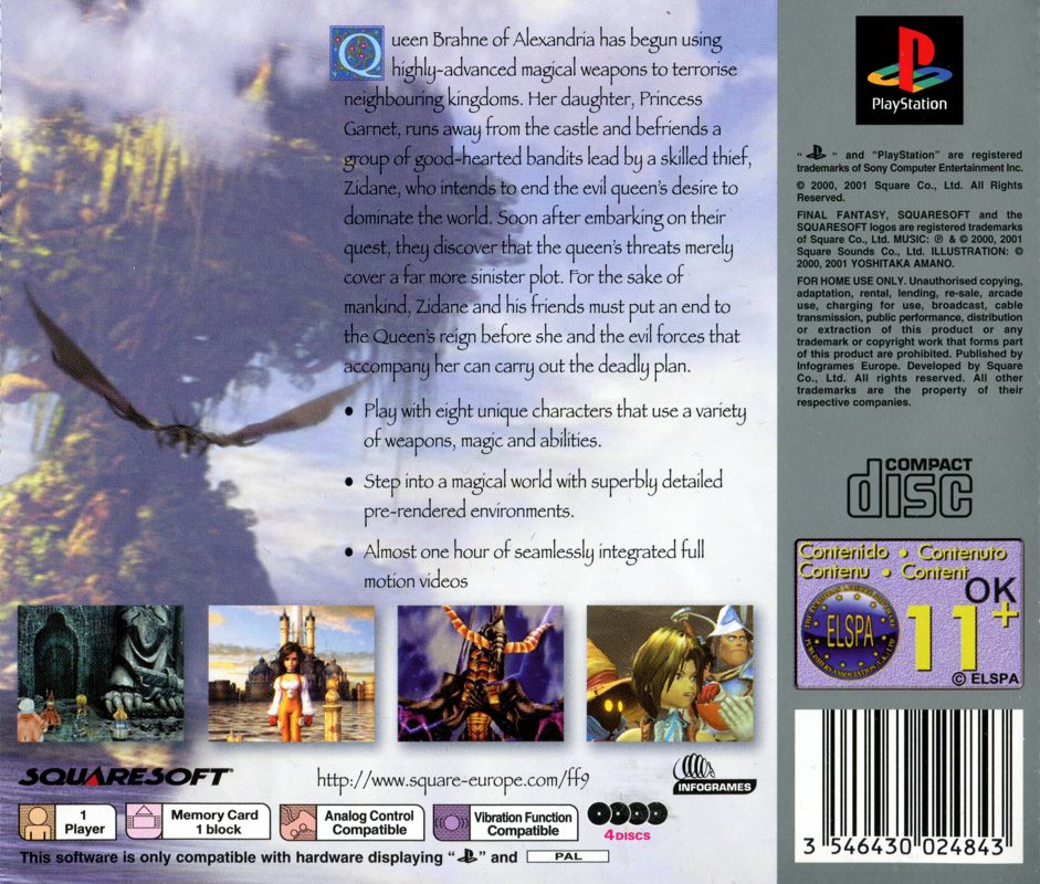 Final Fantasy IX cover or packaging material - MobyGames