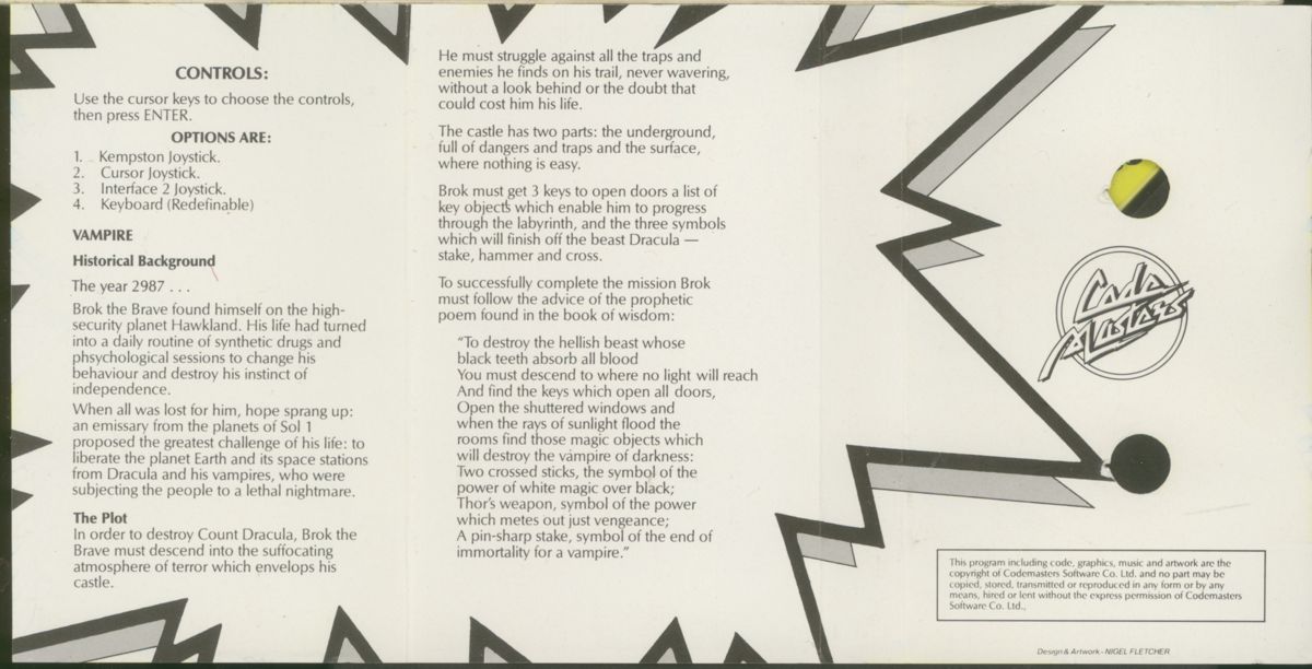 Vampire cover or packaging material - MobyGames