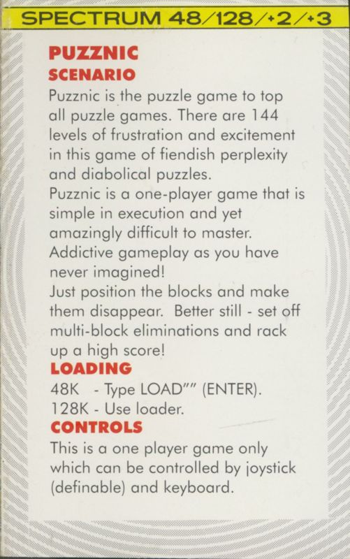 Puzznic cover or packaging material - MobyGames