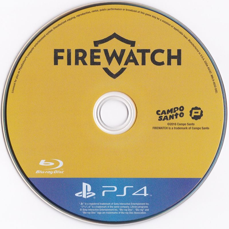 Firewatch cover or packaging material - MobyGames