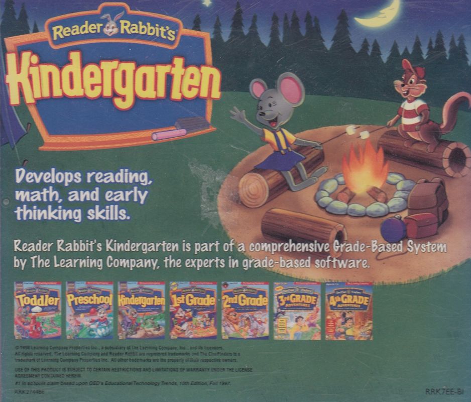 Reader Rabbit's Kindergarten cover or packaging material - MobyGames