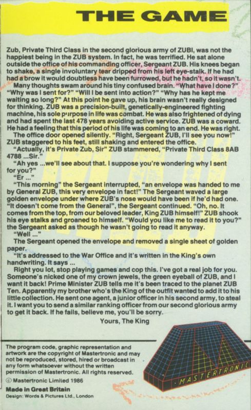 Zub cover or packaging material - MobyGames