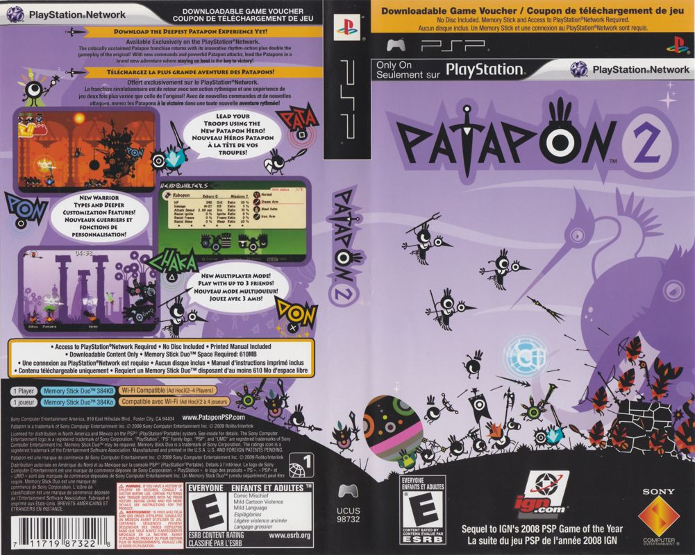 Patapon 2 cover or packaging material - MobyGames