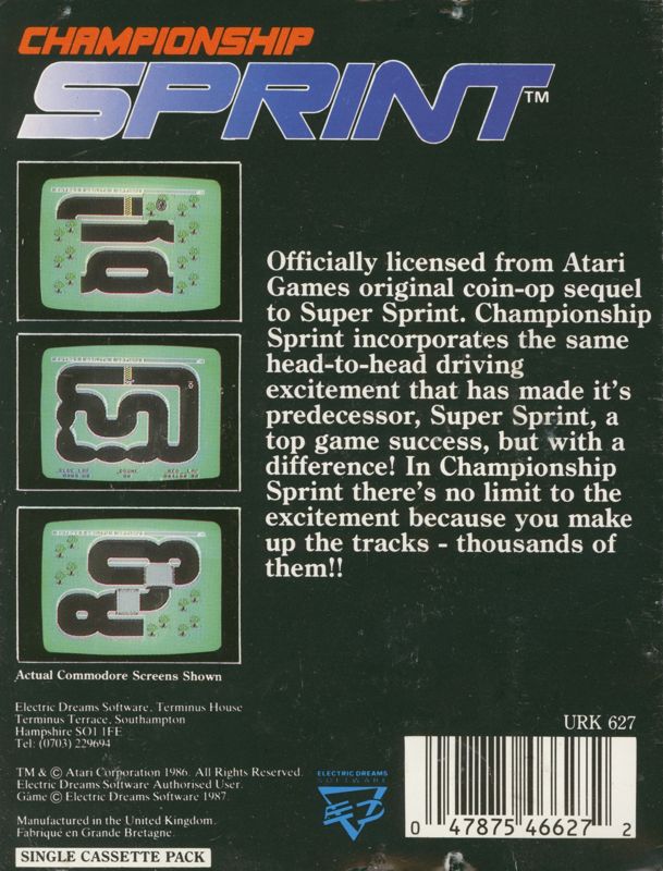 Championship Sprint cover or packaging material - MobyGames