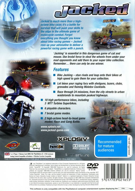 Jacked cover or packaging material - MobyGames