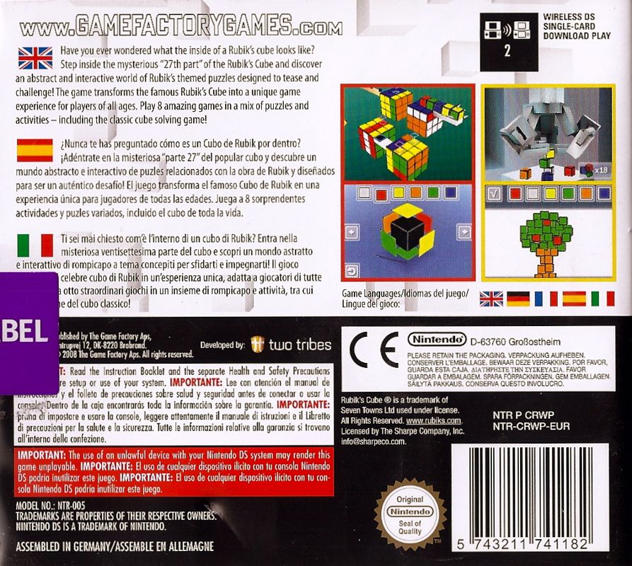 Rubik's World cover or packaging material - MobyGames