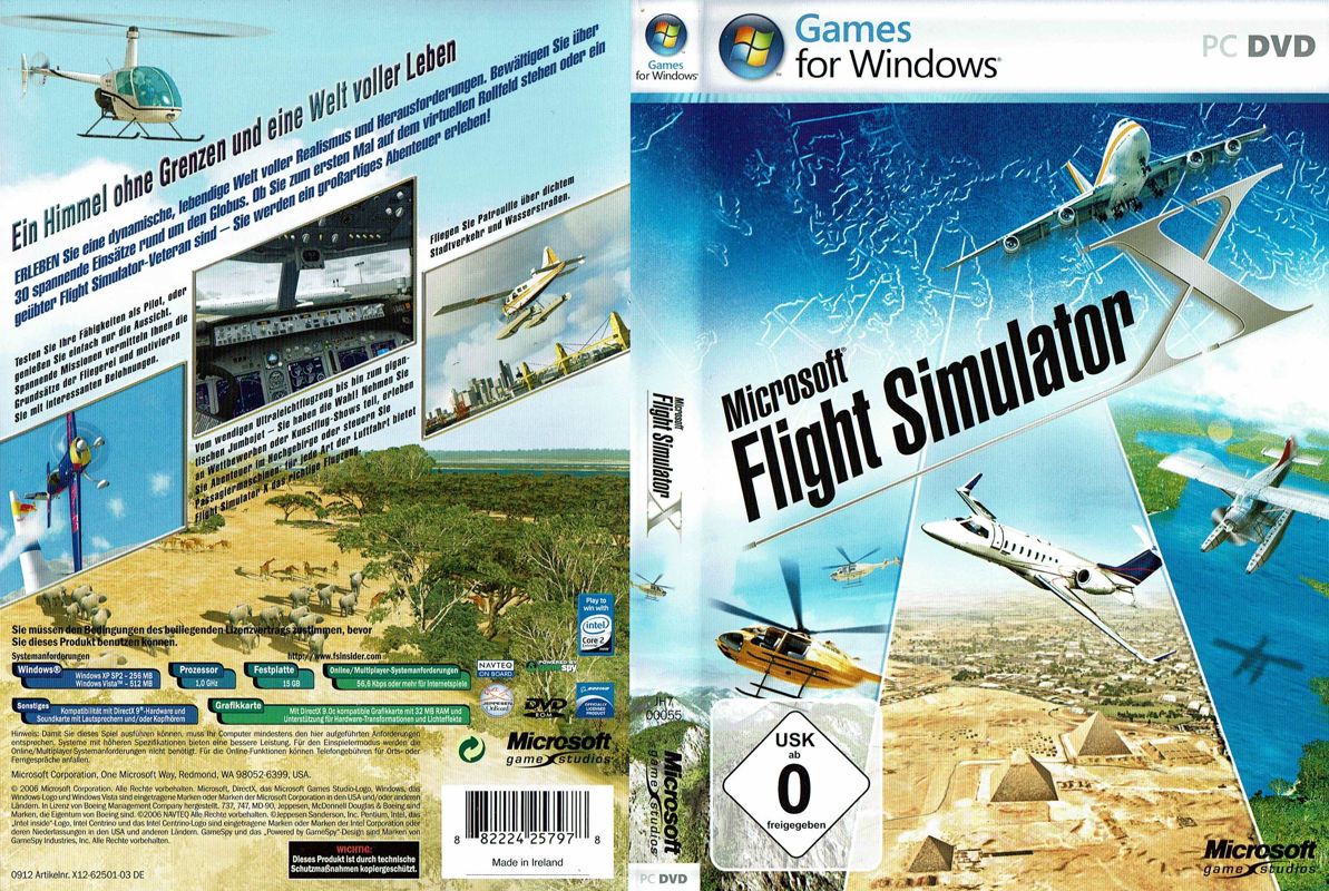 Microsoft Flight Simulator X cover or packaging material - MobyGames