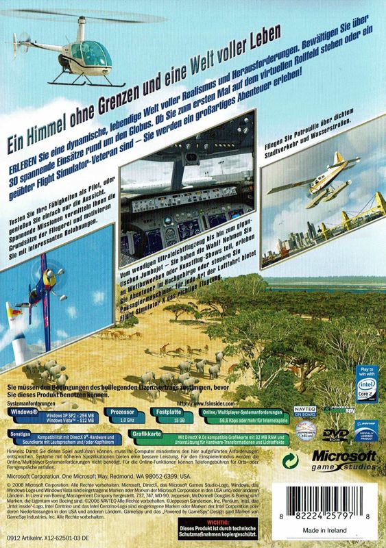 Microsoft Flight Simulator X cover or packaging material - MobyGames