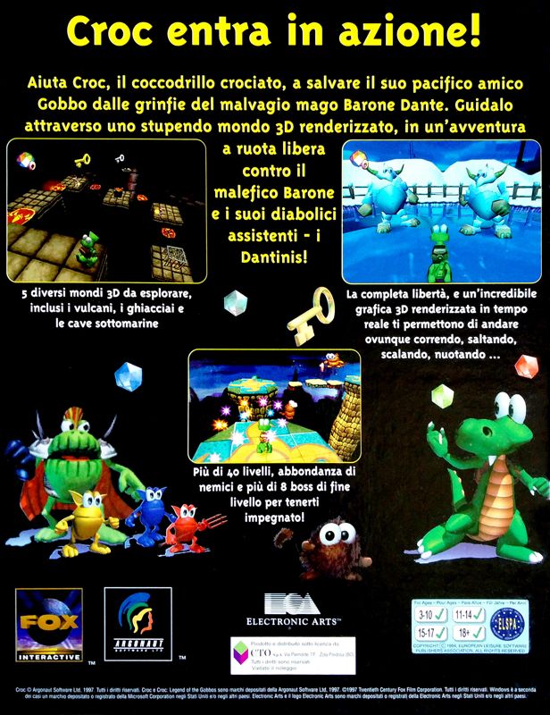 Croc: Legend of the Gobbos cover or packaging material - MobyGames