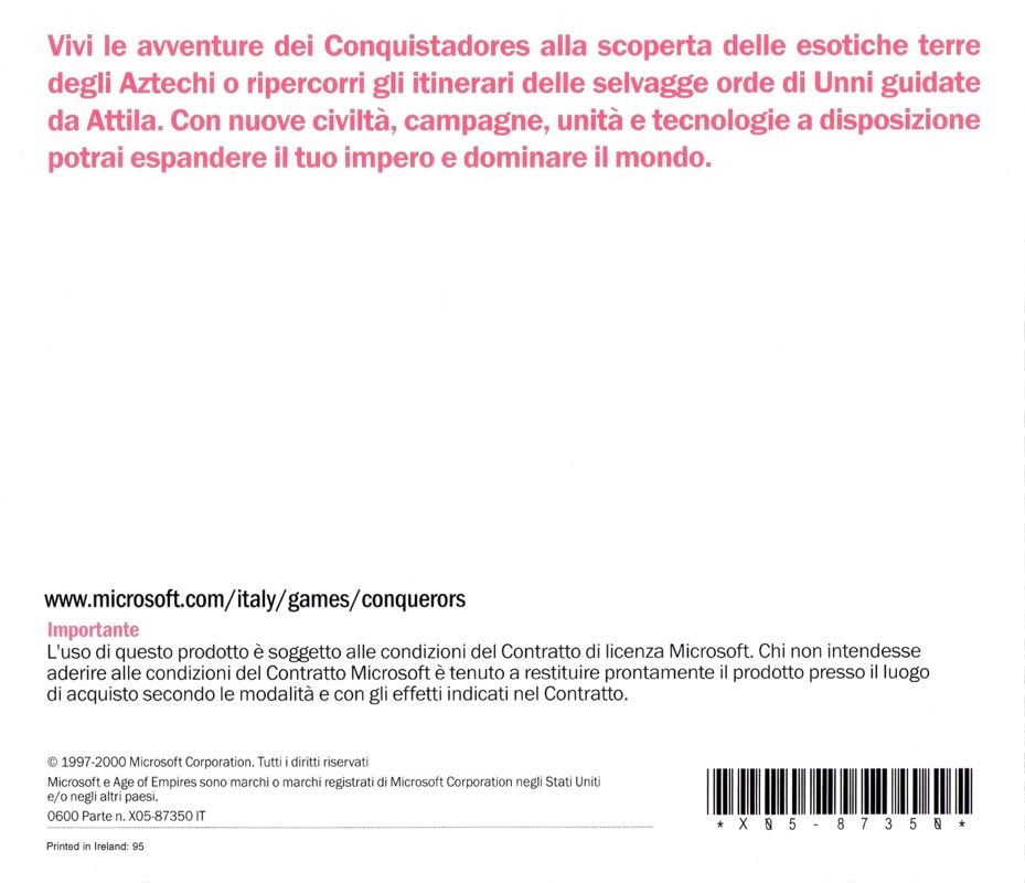 Age of Empires II: The Conquerors cover or packaging material - MobyGames