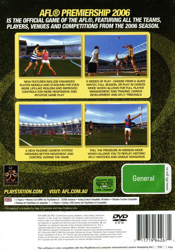 AFL Premiership 2006 cover or packaging material - MobyGames