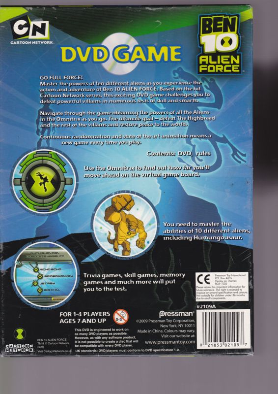 Ben 10: Alien Force - DVD Game cover or packaging material - MobyGames