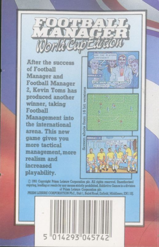 Football Manager: World Cup Edition 1990 cover or packaging material ...