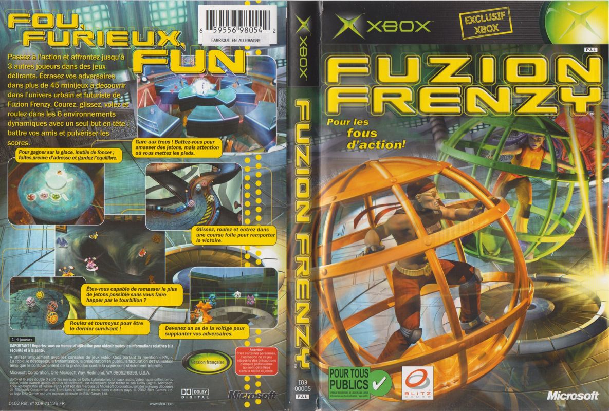 Fuzion Frenzy cover or packaging material - MobyGames