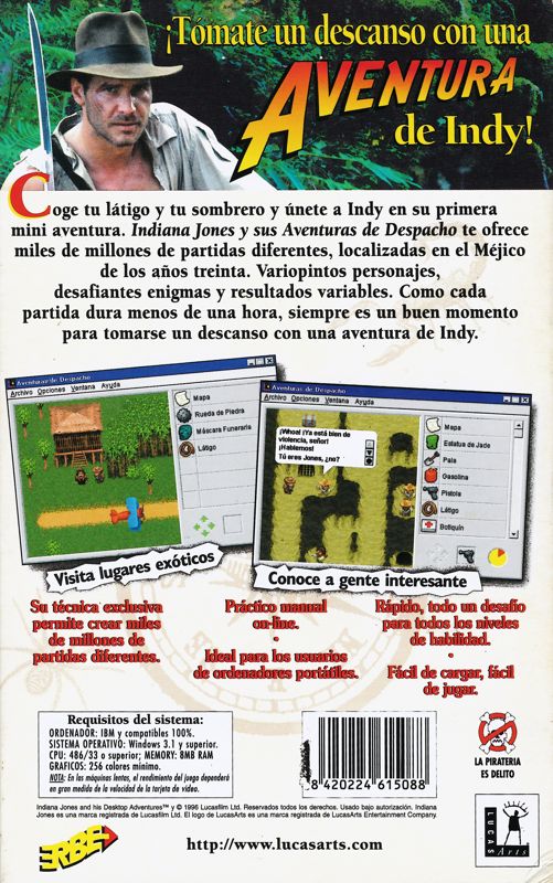 Indiana Jones and his Desktop Adventures cover or packaging material ...