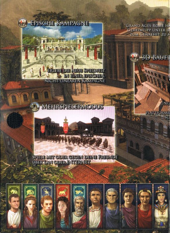 Grand Ages: Rome cover or packaging material - MobyGames