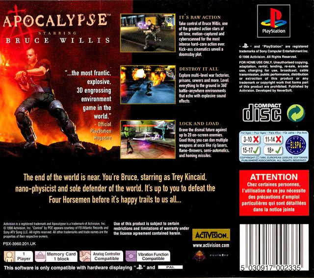 Apocalypse cover or packaging material - MobyGames