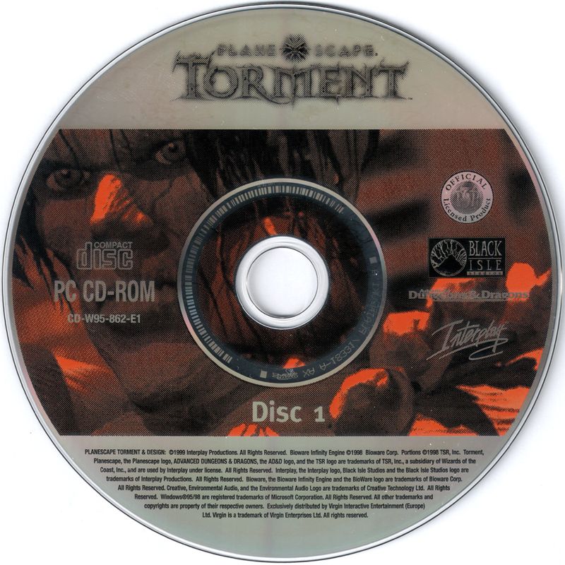 Planescape: Torment cover or packaging material - MobyGames