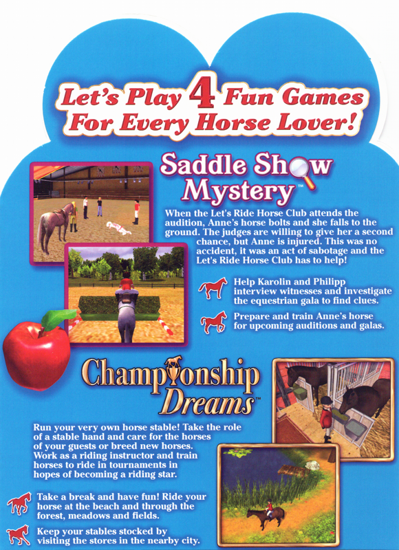Let's Ride! Horse Adventures cover or packaging material - MobyGames