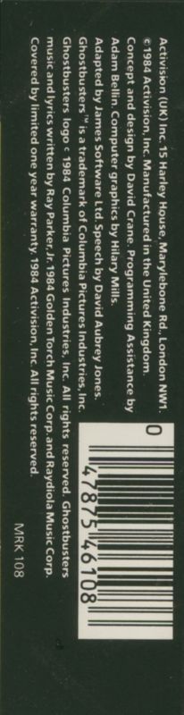 Ghostbusters cover or packaging material - MobyGames