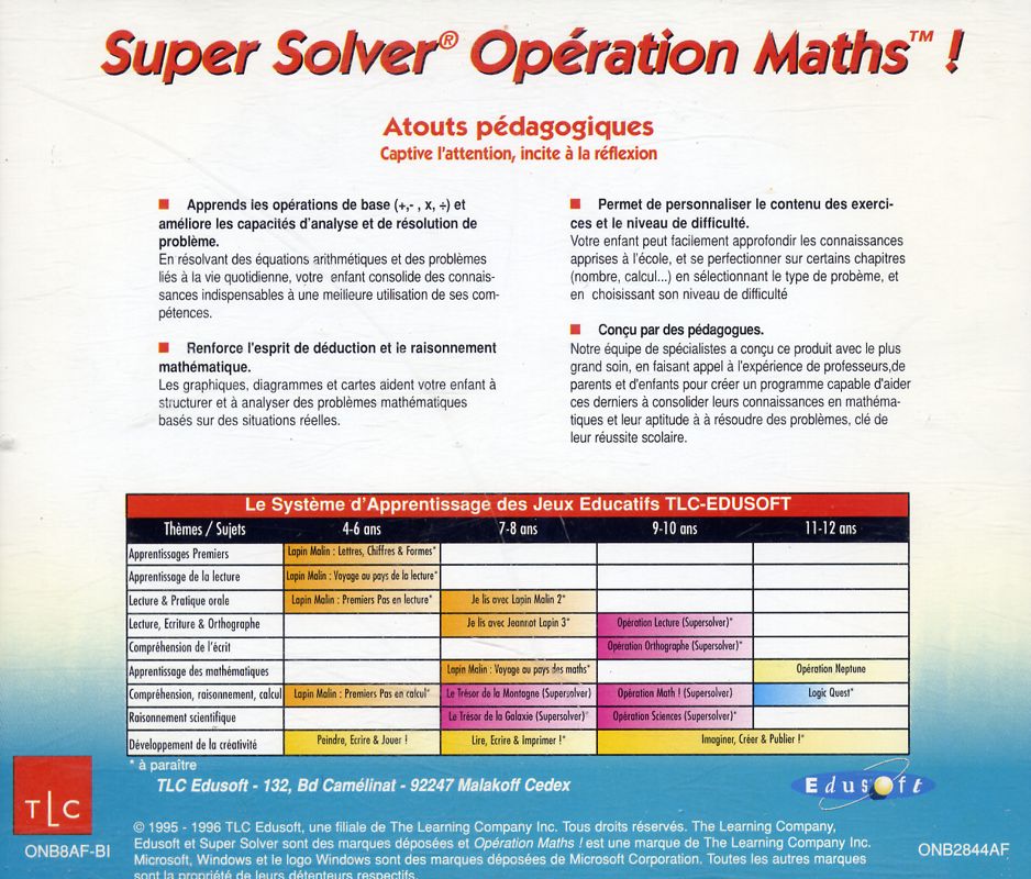 Super Solvers: OutNumbered! cover or packaging material - MobyGames